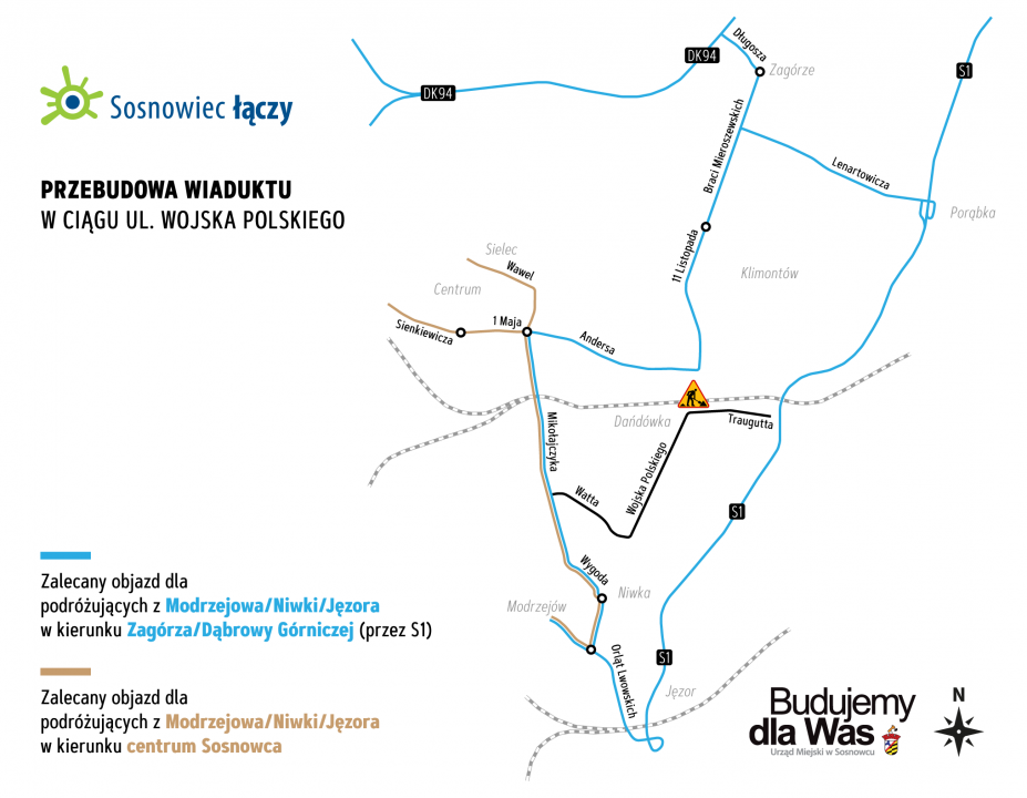 Wiadukt nad torami PKP przy ul. Wojska Polskiego zamknięty. Zapoznaj się z objazdami ...